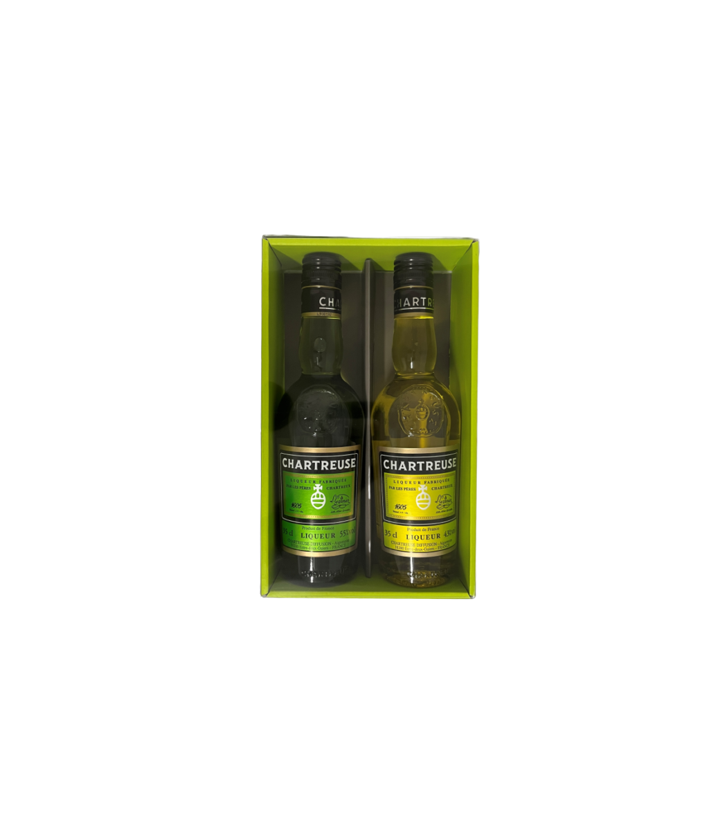 Coffret Chartreuse Verte Jaune - Cave des Halles
